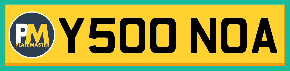 Personalised Noah Number Plates